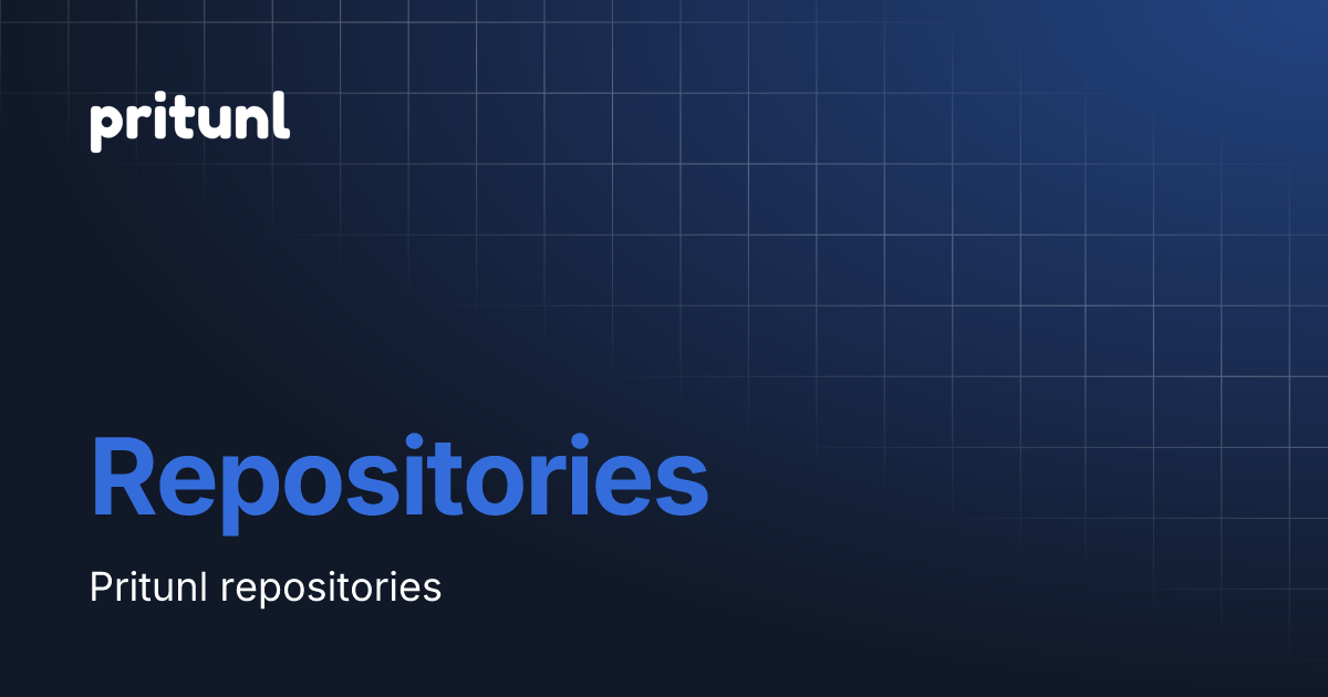 Repositories | Pritunl VPN | Pritunl Documentation