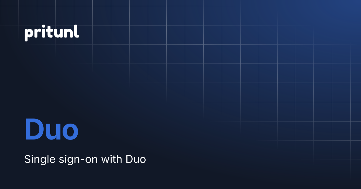 Duo | Pritunl VPN | Pritunl Documentation